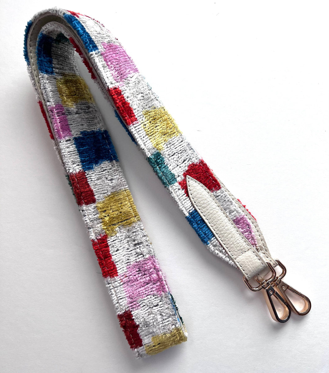 Rainbow Checker Strap with Leather – Z & Z Designs